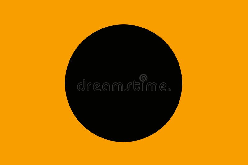 Black Circle in Orange Background Stock Illustration - Illustration of ...