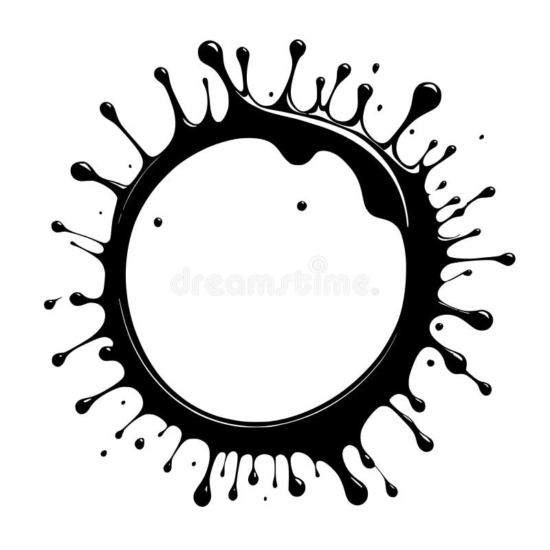 Black Circle Shape with a Round Element Stock Illustration ...