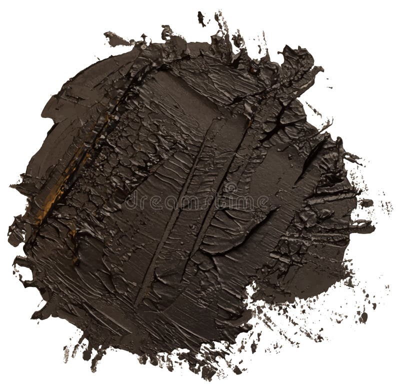 Black Circle Vector Oil Brush Stroke. Stock Illustration - Illustration ...