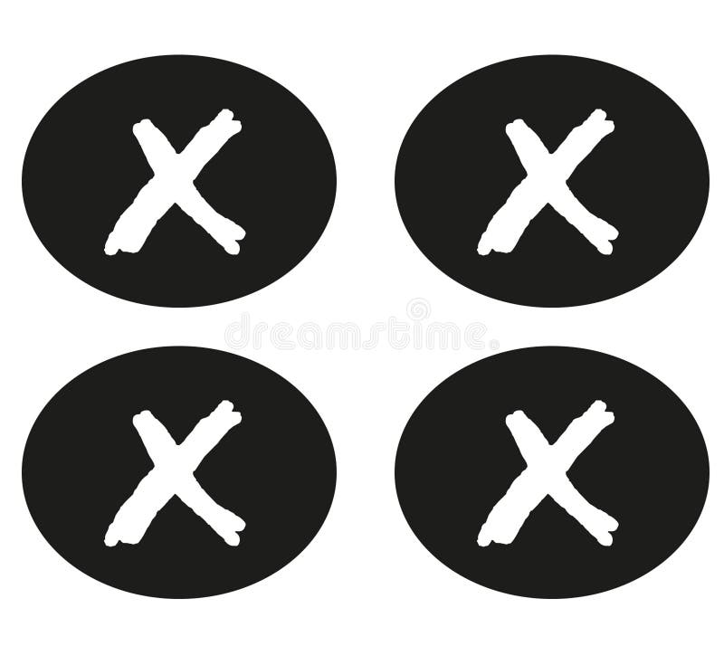 Black Circles with Small Cross. Vector. Stock Illustration ...