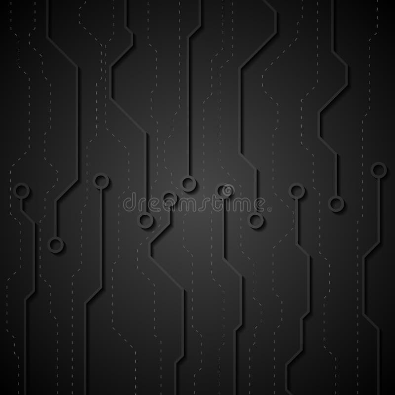 Black circuit board stock vector. Illustration of black - 14069691