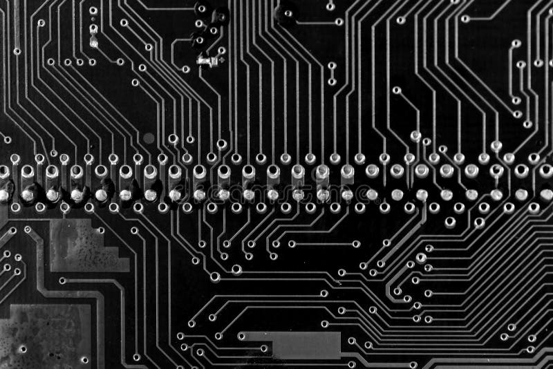Black Circuit Board Macro Black Stock Image - Image of electricity ...