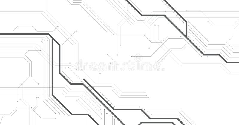 Black Circuit on a White Background Concept Stock Vector - Illustration ...
