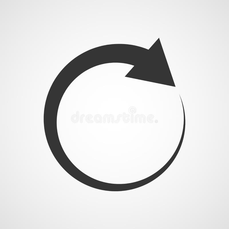 Black Circular Arrow. Vector Illustration Stock Illustration ...