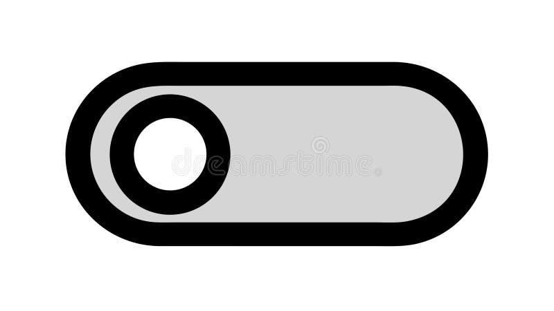 Black Circular Button Switch Control Element Icon, Vector Design ...