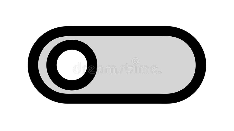 Black Circular Button Switch Control Element Icon, Vector Design ...