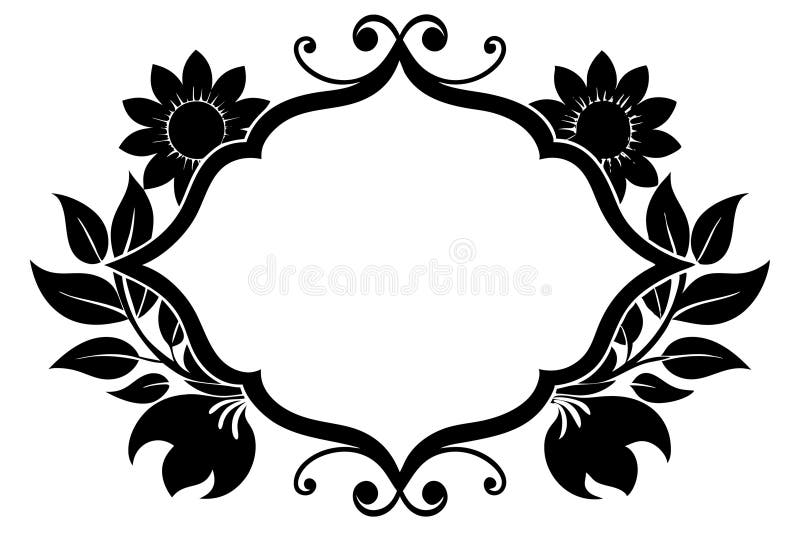 Circular Design with Floral and Leafy Patterns Radiates Symmetrically ...