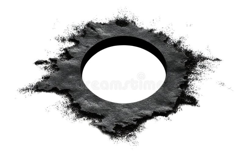 Black Circular Frame with Dust Explosion Effect Stock Illustration ...