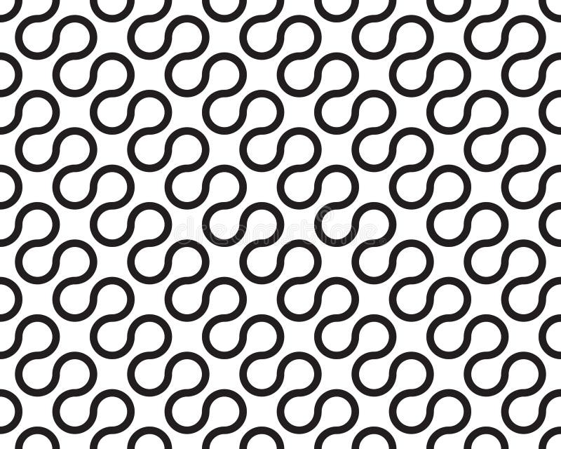 Black Circular Pattern on White Background. Concentric Circles Stock ...