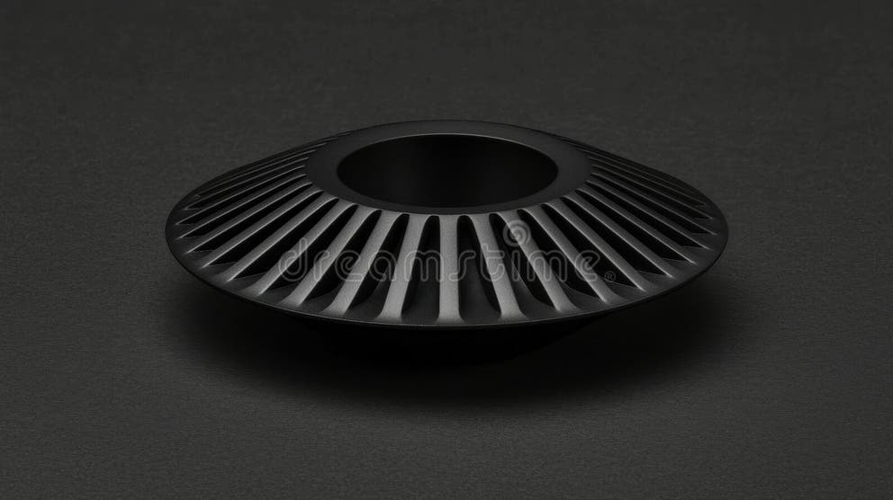 A Black, Circular Object with a Central Hole and Radiating Lines. Stock ...