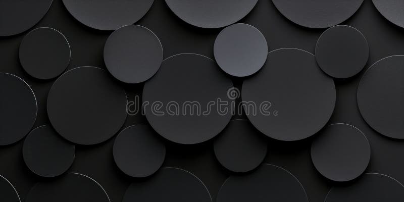 Black Circular Pattern on Dark Surface with Abstract Geometric Design ...