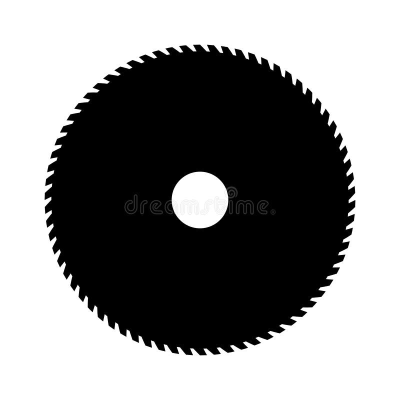 Black Circular Saw. Vector Sign Or Icon. Symbol Of Saw Mill Stock ...