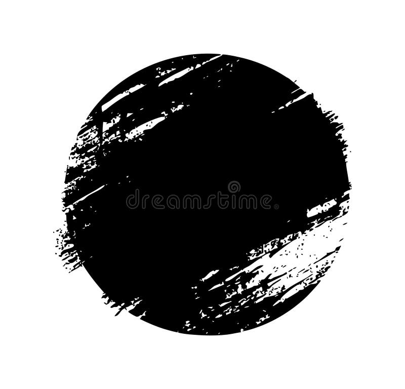 A Black Circular Shape with a Grunge Texture, Suitable for Backgrounds ...