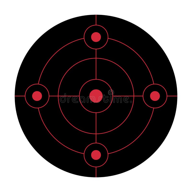 Circular shooting target stock vector. Illustration of black - 162044848