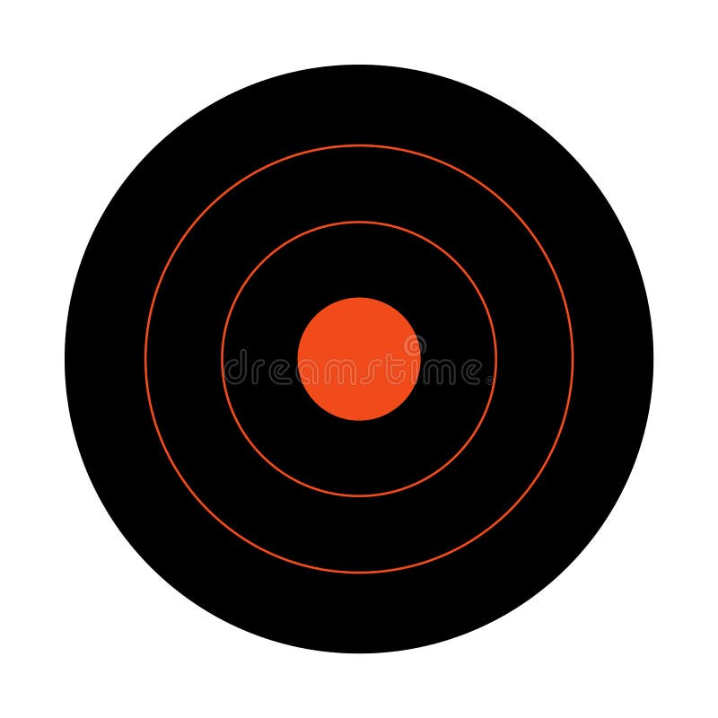 Circular shooting target stock vector. Illustration of black - 162044848