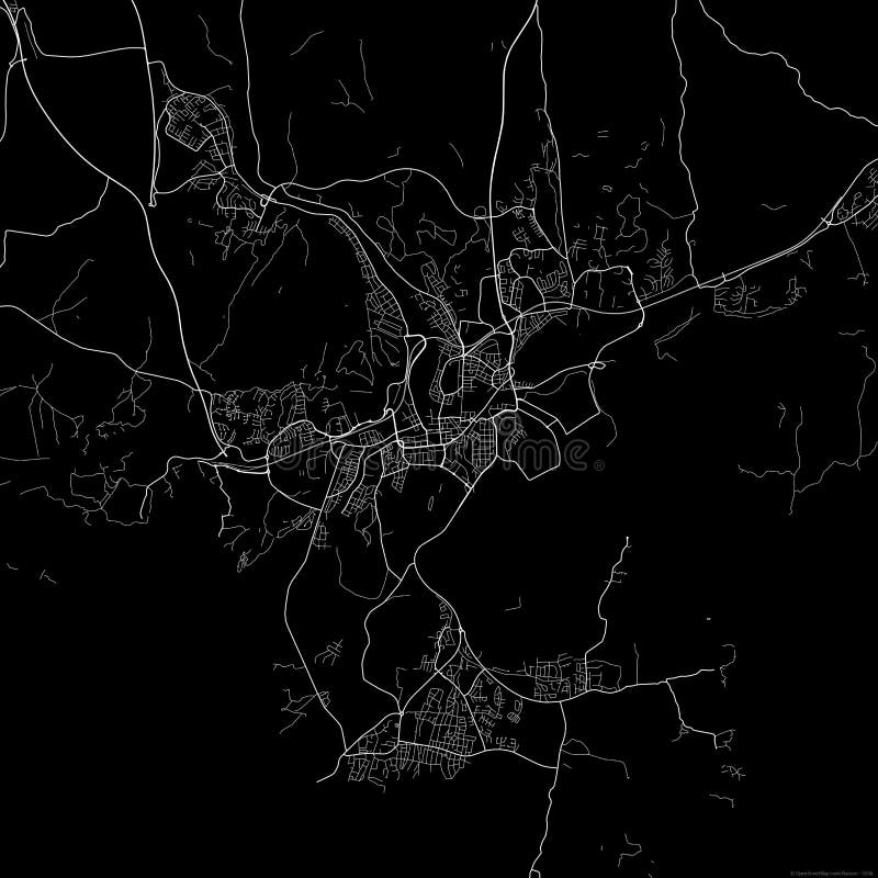 Black City Map of Karlstad Sweden. Stock Illustration - Illustration of ...