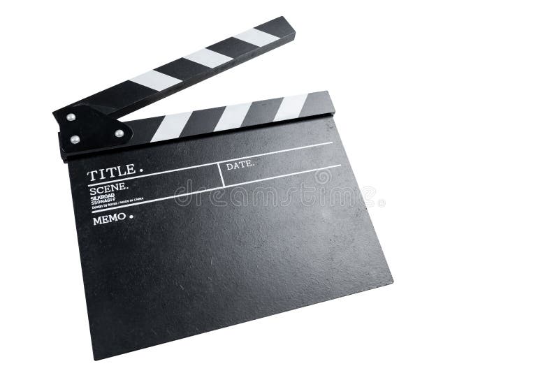 Black clapper board stock photo. Image of isolated, movie - 251369268