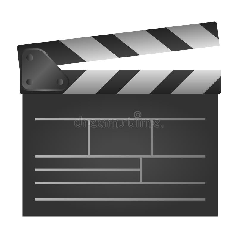 Black Clapperboard Movie Clapper Vector Stock Illustration ...