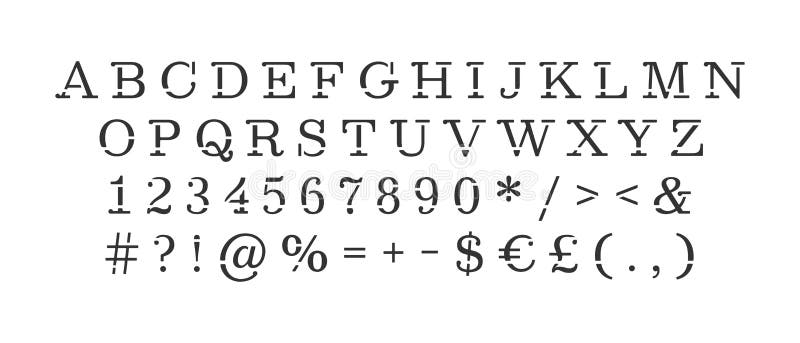 Black Classic Decor Style Alphabet Set. Vector Decorative Typography ...