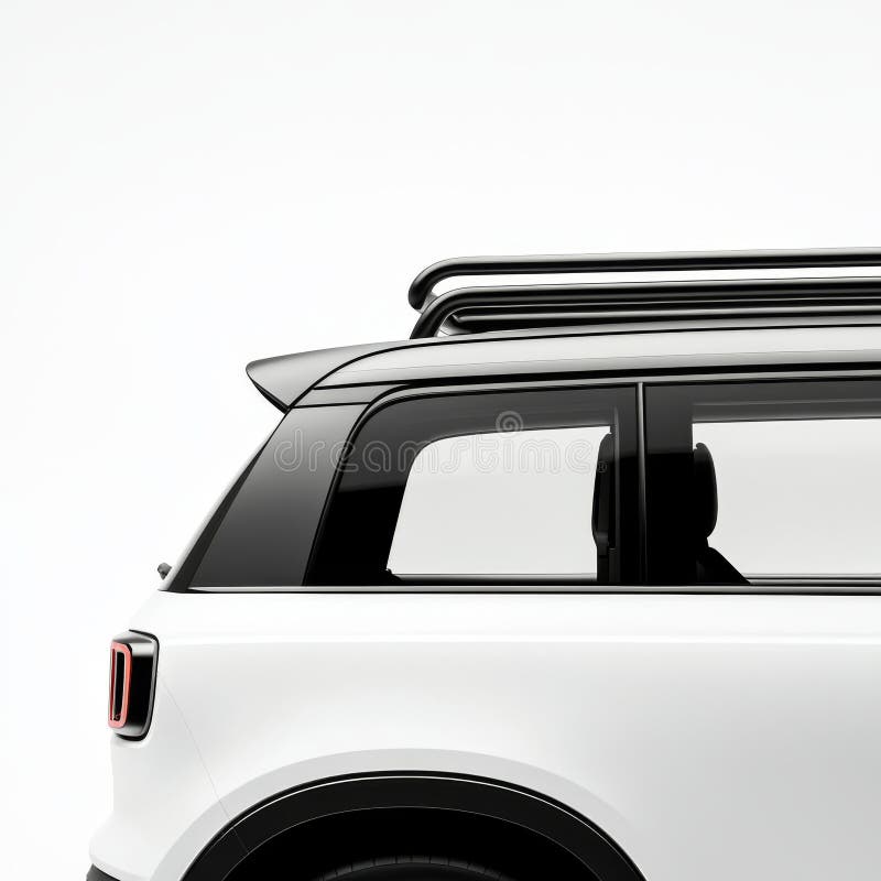 A Black and Clear Wind Deflector with a Hinge, Placed on a White ...
