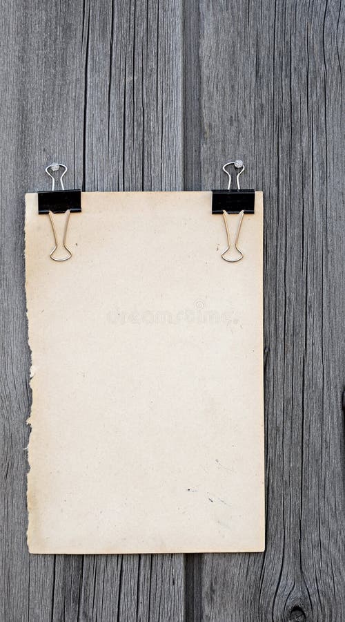 Blank Note Paper on Wood Panel Stock Image - Image of aged, antique ...