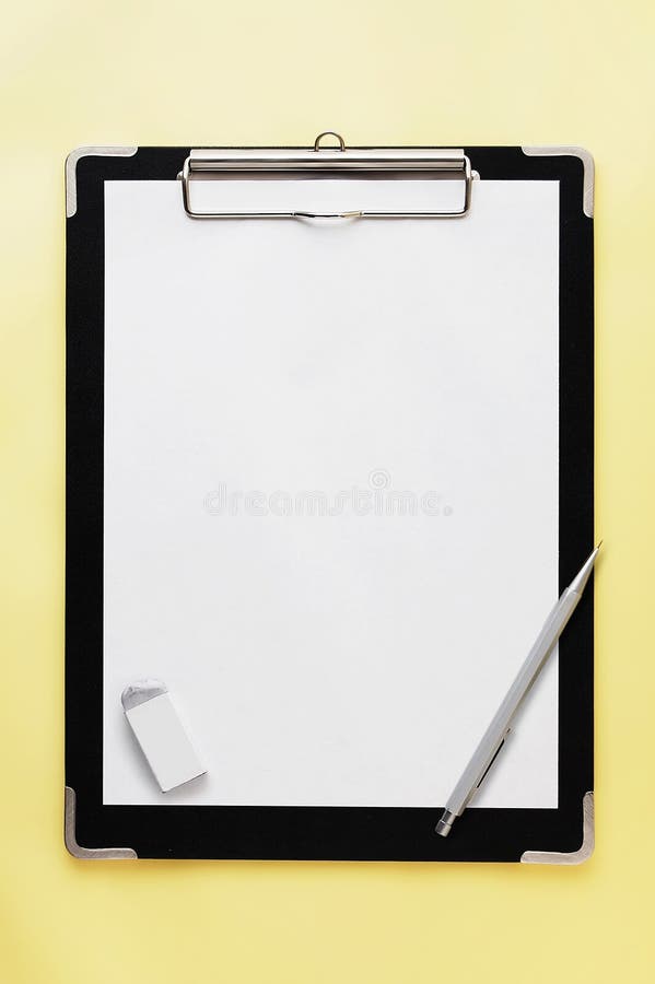 Black Clipboard with Copy Space. Stock Image - Image of backdrop, space ...