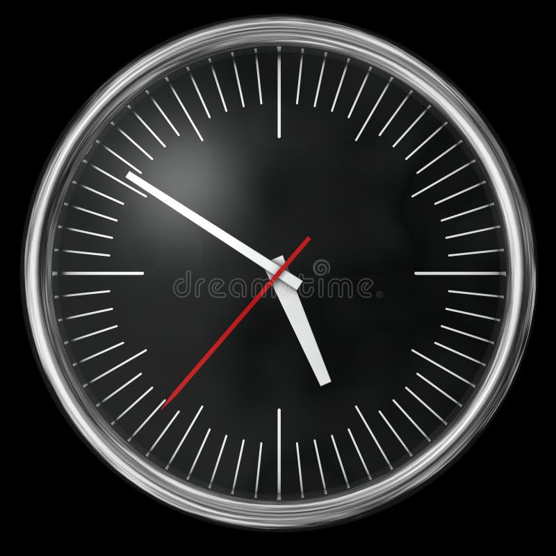 Abstract Clock with Arrows No Numbers on a White Stock Illustration ...