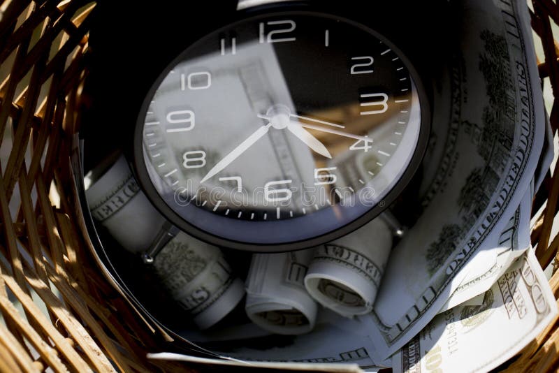 A Black Clock and Dollars, Time Accumulation and Wealth, Time is Money ...