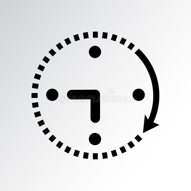 Black Clock Icon. Vector Illustration Stock Illustration - Illustration ...