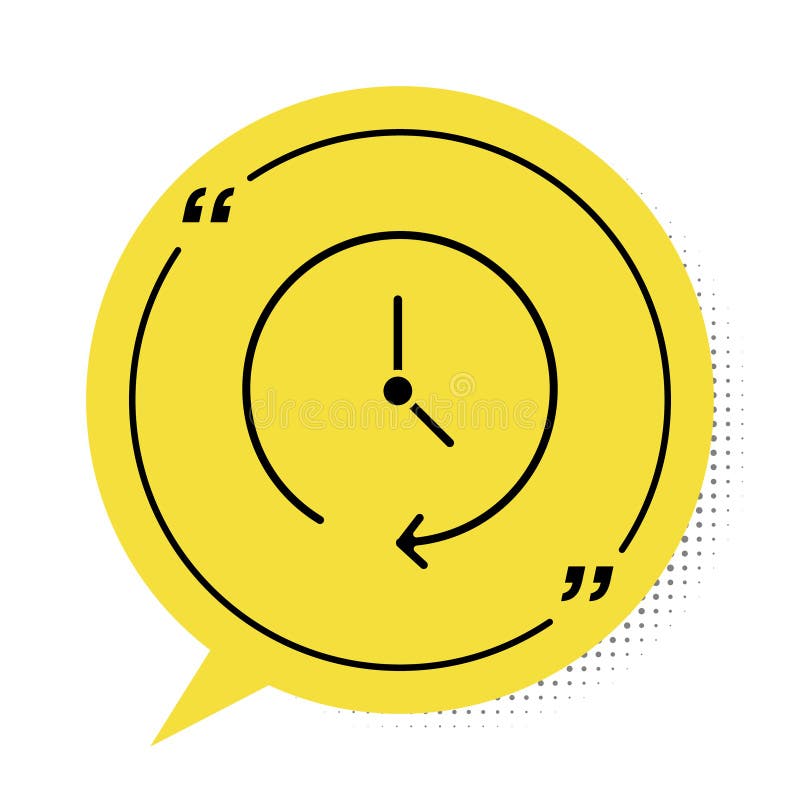 Black Clock Icon Isolated on Transparent Background. Time Symbol Stock ...