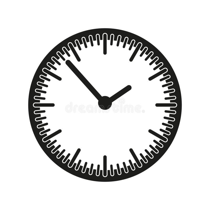 Black Clock Icon. Simple Clock Face. Time Management Symbol. Vector ...
