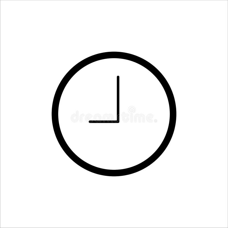 Black Clock Icon. Time Clock. Vector Illustration. Stock Image Stock ...