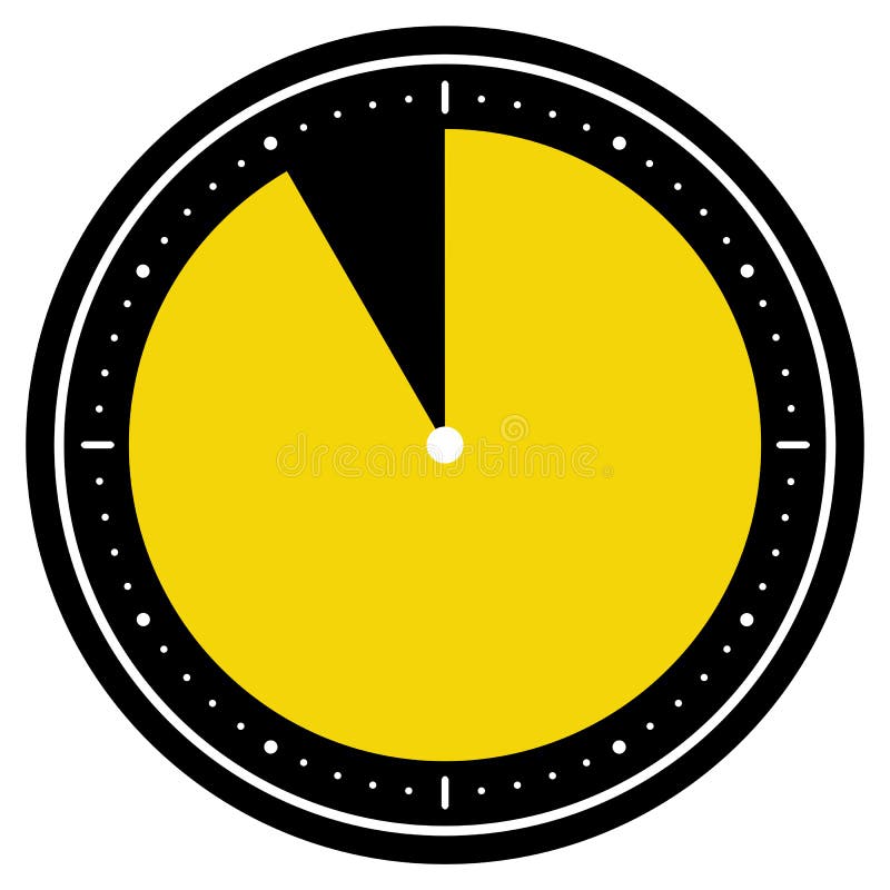 Black Clock Symbol: 55 Seconds, 55 Minutes or 11 Hours Stock ...
