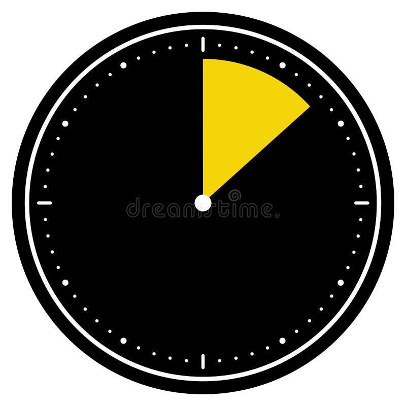 Black Clock Symbol: 8 Seconds or 8 Minutes Stock Illustration ...
