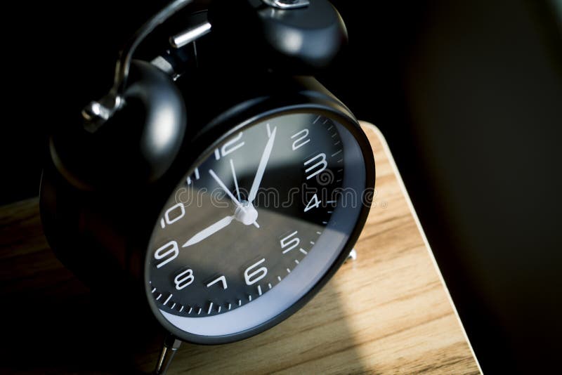 A Black Clock, Time Timer, Alarm Clock Stock Photo - Image of timer ...