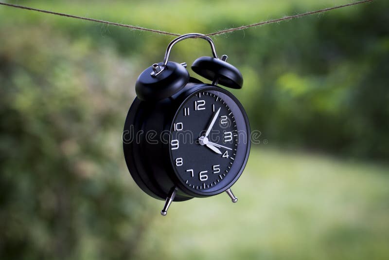 A Black Clock, Time Timer, Alarm Clock Stock Photo - Image of minute ...