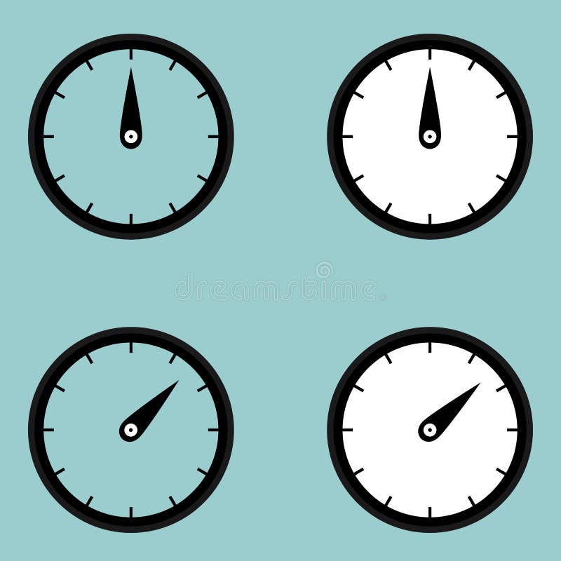 Black Clock Watcher Timer Icon. Stock Vector - Illustration of running ...