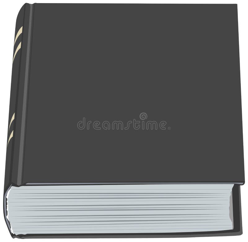 Black Closed Book Hardcover Stock Vector - Illustration of single ...