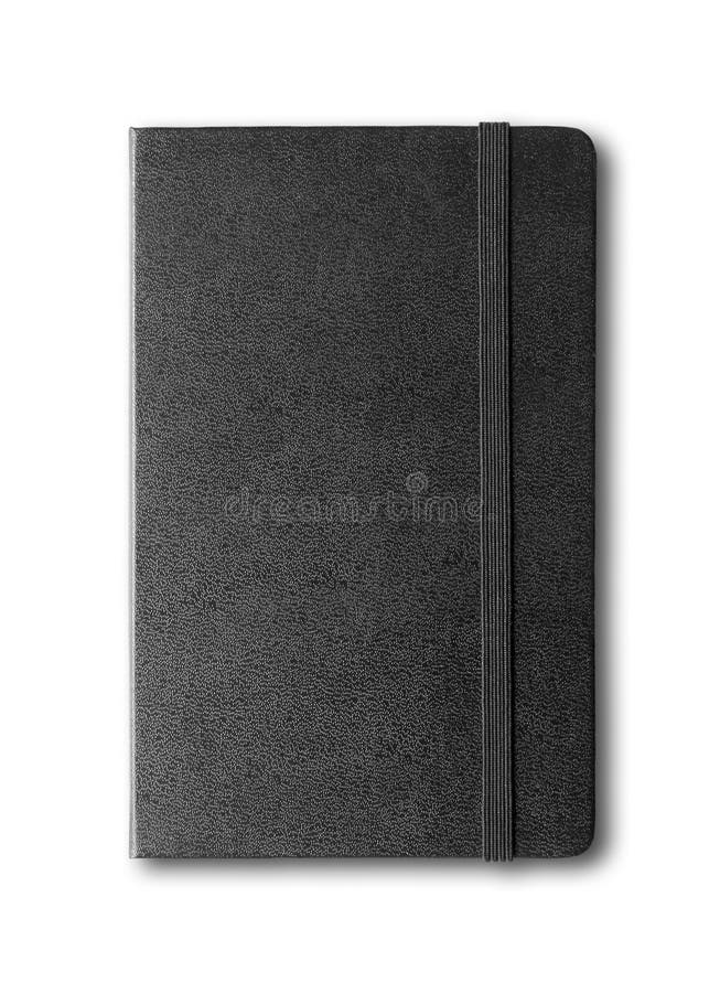 Black Closed Notebook Isolated on White Stock Photo - Image of ...