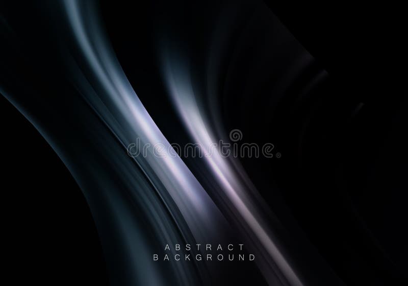 Black Cloth Background Abstract Wave Flow Background Stock Vector ...