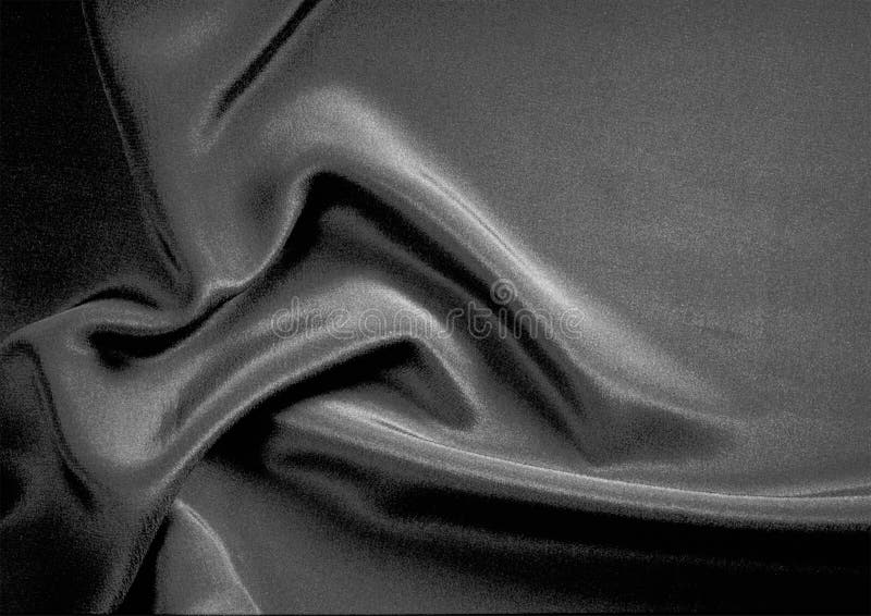 Black Cloth Background. Natural Material Cover 3D Illustration Stock ...