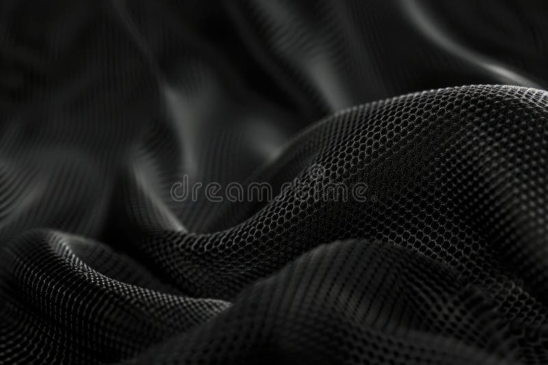 Black Cloth with a Netlike Structure AIG51A Stock Illustration ...