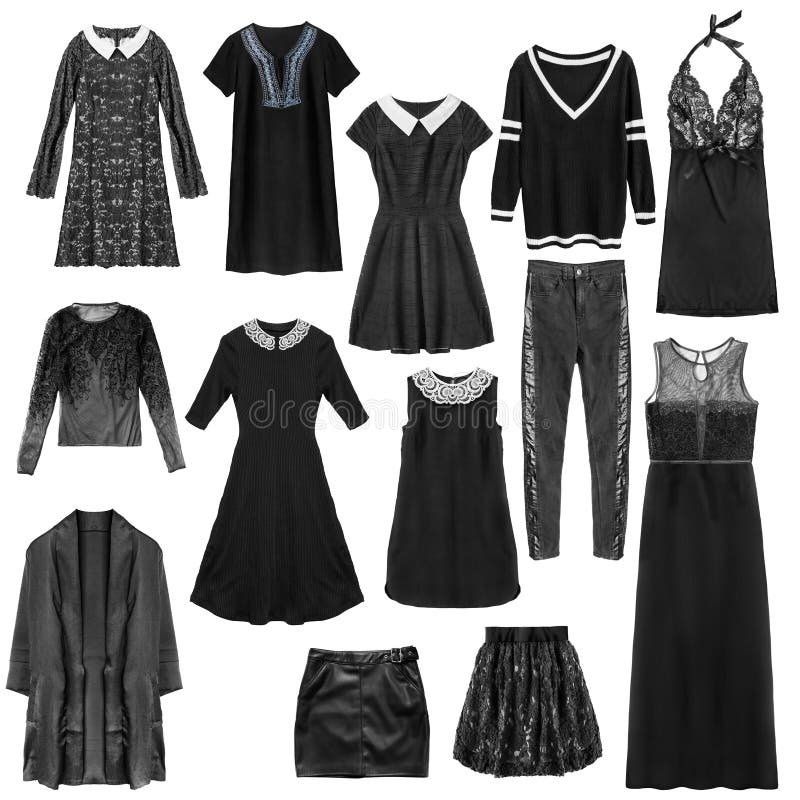 Black clothes isolated stock photo. Image of jeans, dress - 116730624