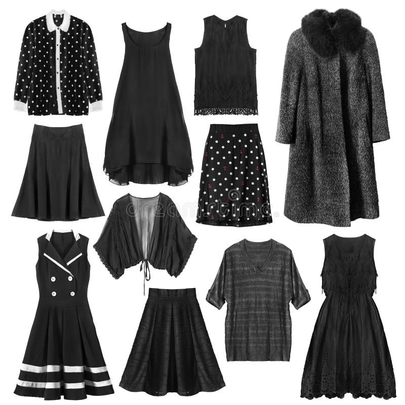 Black clothes isolated stock photo. Image of fashion - 82608566
