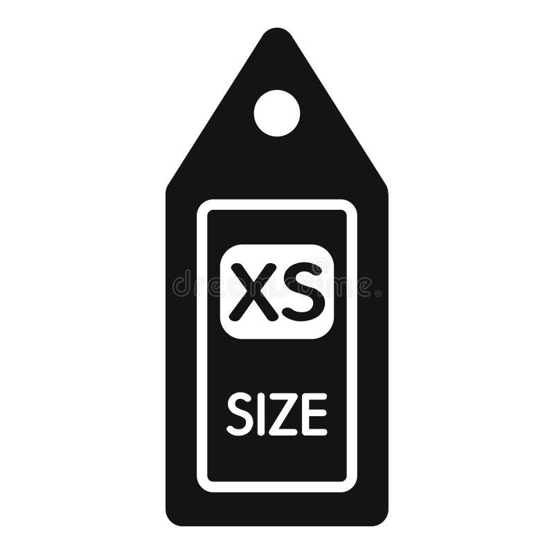Black Clothing Tag Icon Showing Extra Small Size Stock Illustration ...