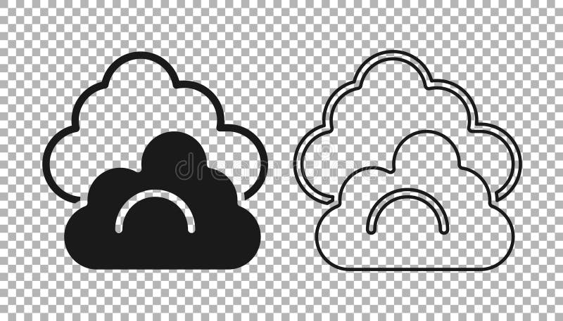 Black Cloud with Moon Icon Isolated Seamless Pattern on Green ...