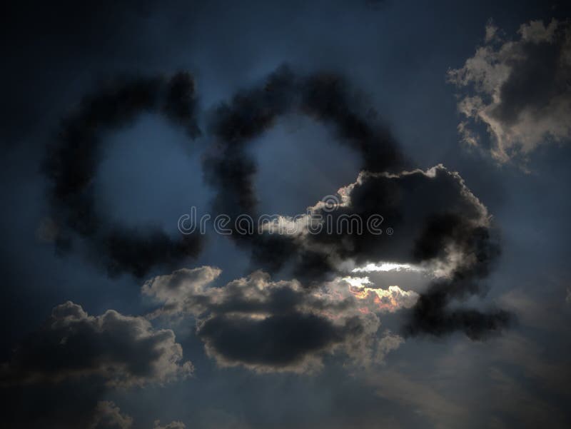 Black Co2 Cloud on the Sky, Carbon Dioxide, Climate Change Concept ...