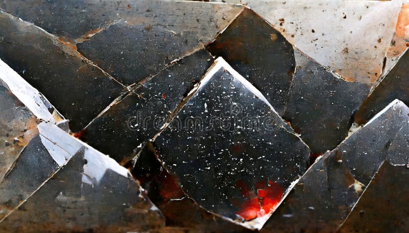 A Black Coal Crystal with Red Particles, Creating a Striking Contrast ...