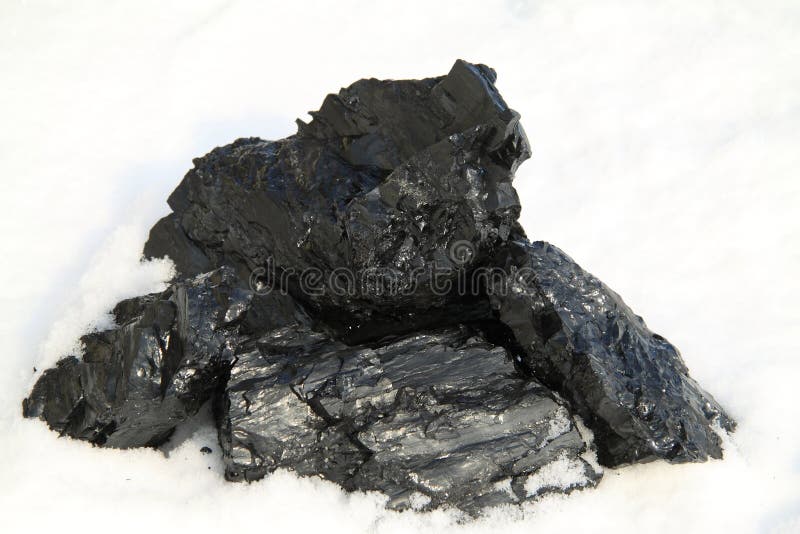 Black coal stock photo. Image of warmly, snow, closeup - 50024566