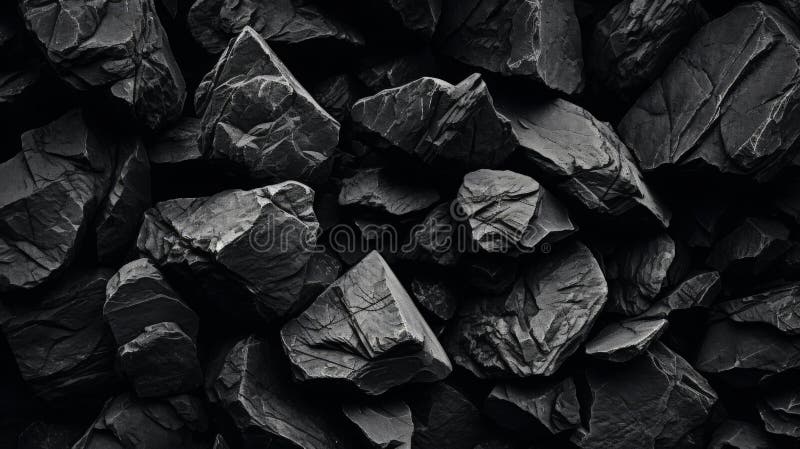 Black Coal Like Rocks Form Background Pattern Stock Illustration ...